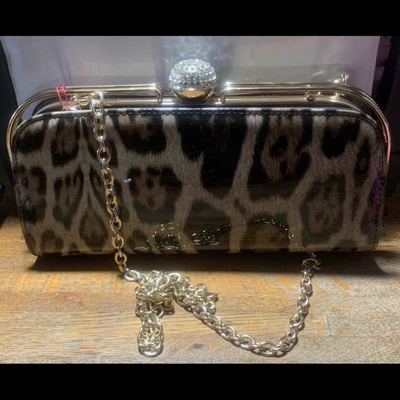 Bags | Leopard Print Patent Leather Clutch Purse | Poshmark